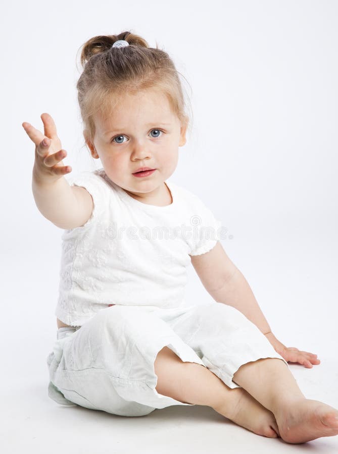 Little girl stock image. Image of people, girl, floor - 10200495