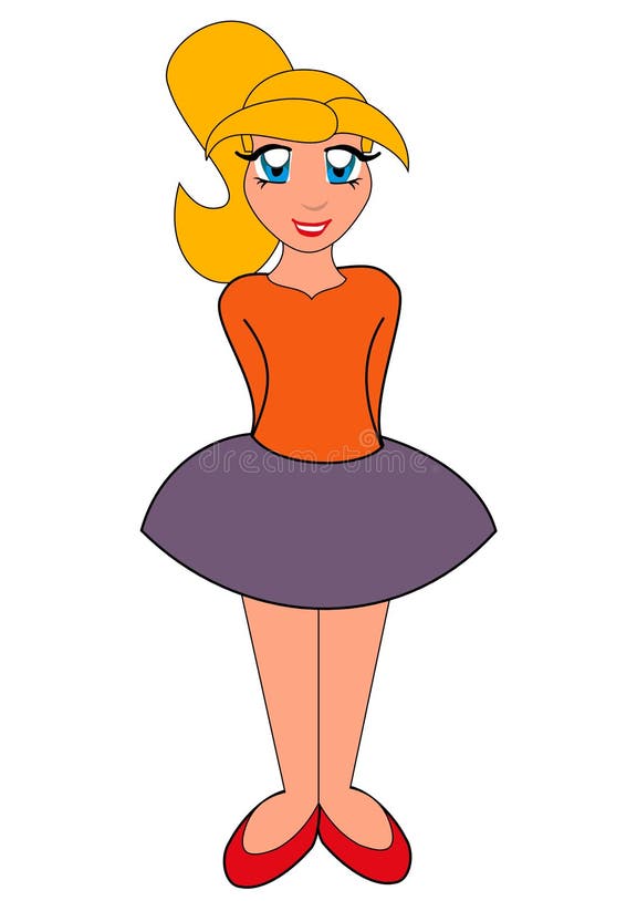 Little girl stock illustration. Illustration of expression - 1314205