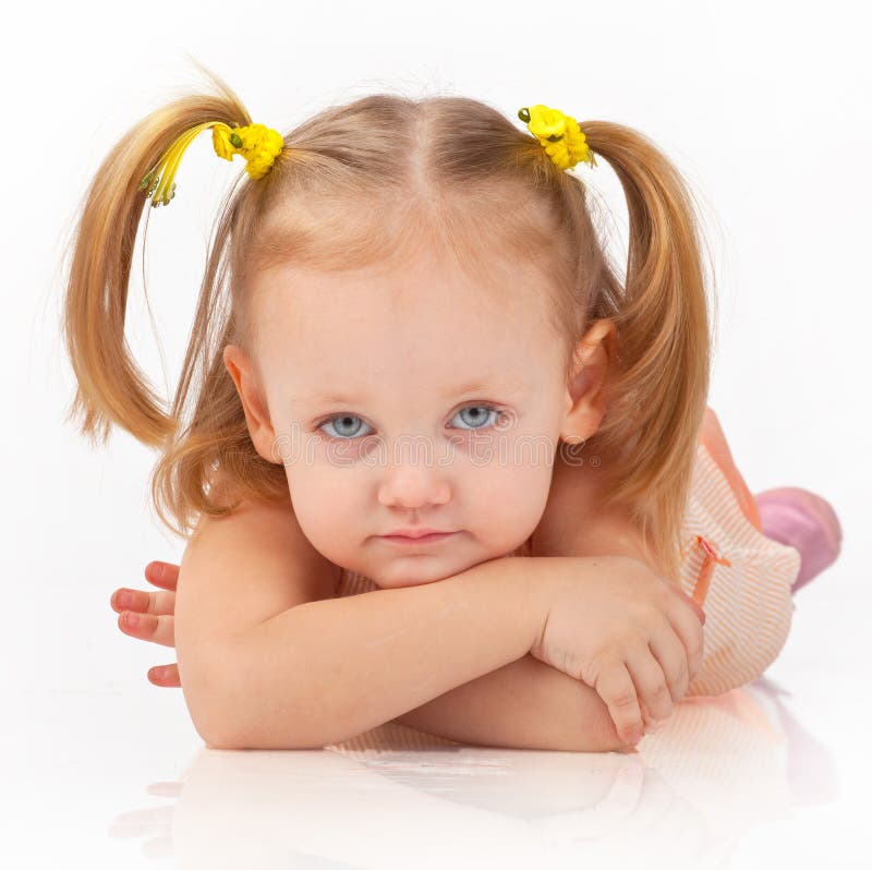 Romantic little girl stock image. Image of beautiful, isolated - 8600053