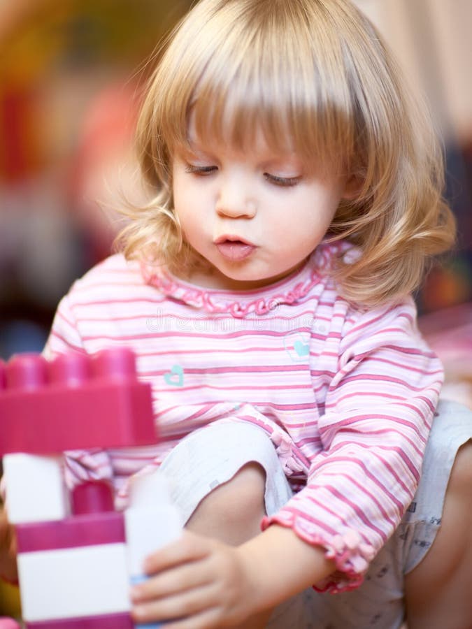 Little girl stock photo. Image of concentration, face - 14308662