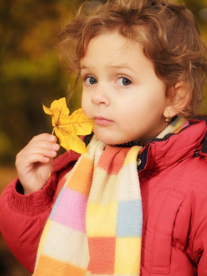 Little girl stock image. Image of leafs, motherhood, mother - 17417353