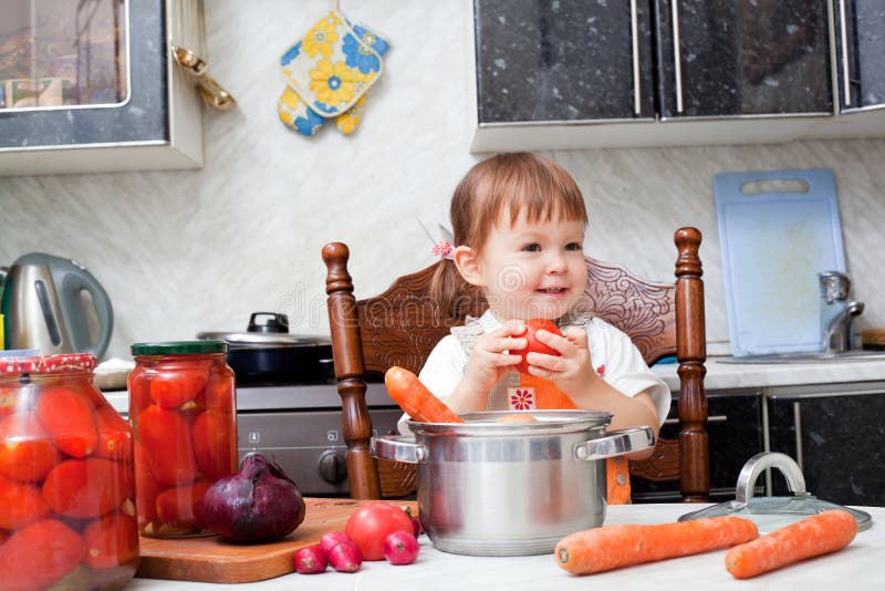Little girl stock image. Image of meal, babe, dinner - 22051755
