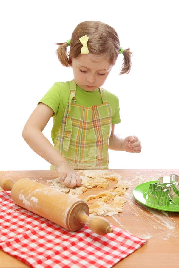 Little girl baking cakes stock image. Image of creativity - 10987163