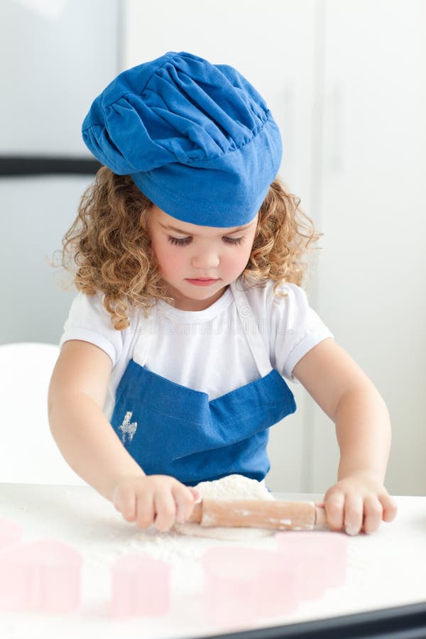 Little Girl Baking in the Kitchen Stock Image - Image of bake ...