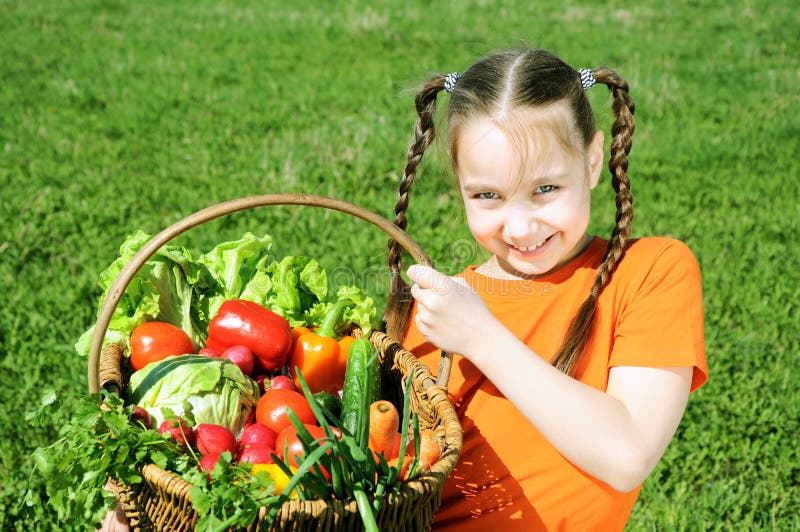 Children with vegetables stock image. Image of active - 35201337