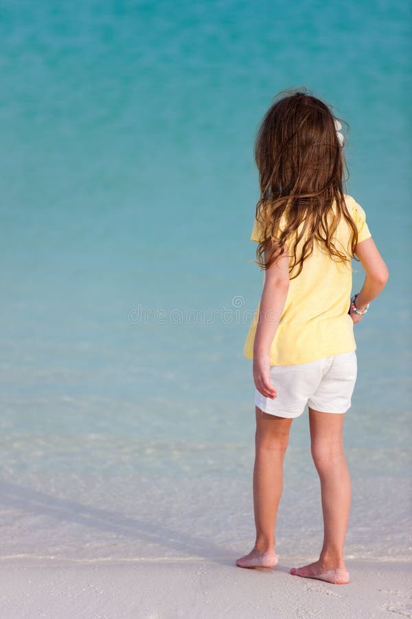 Little girl at beach stock image. Image of authentic - 40784989