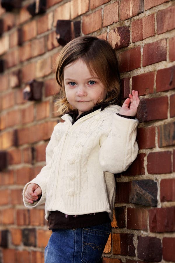 Little Girl Being a Mini-model Stock Photo - Image of fall, emotion ...