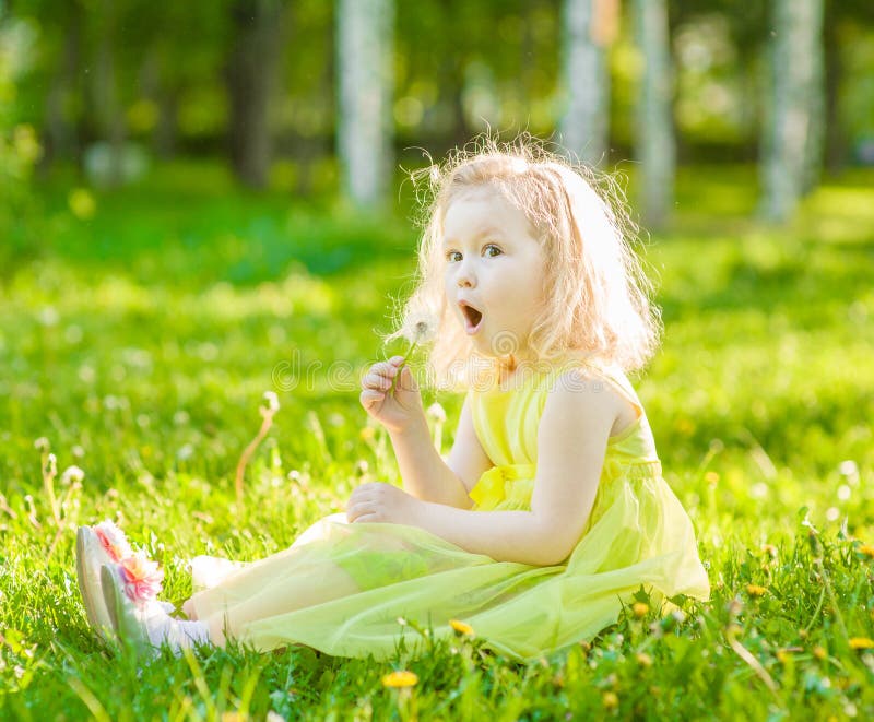 Little Girl Blowing Dandelion Stock Photo - Image of child, caucasian ... Little Girl Blowing Dandelion Stock Photo - Image of child, caucasian ...