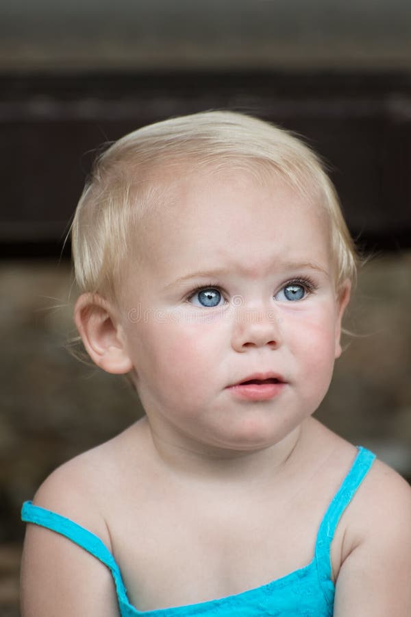 Little girl with blue eyes stock photo. Image of female - 33935066