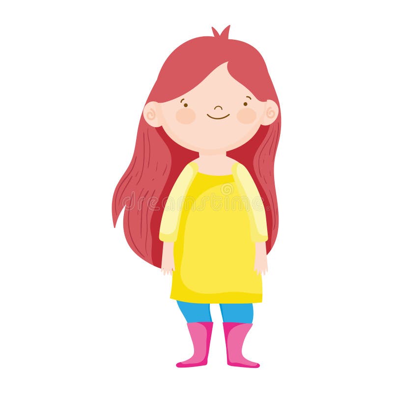 Little girl character stock illustration. Illustration of little ...