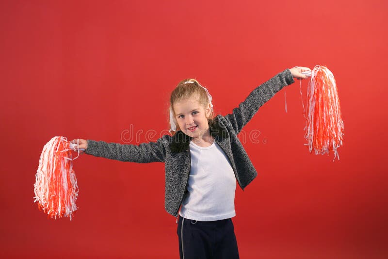 Little girl cheerleader stock photo. Image of young, child - 2249902