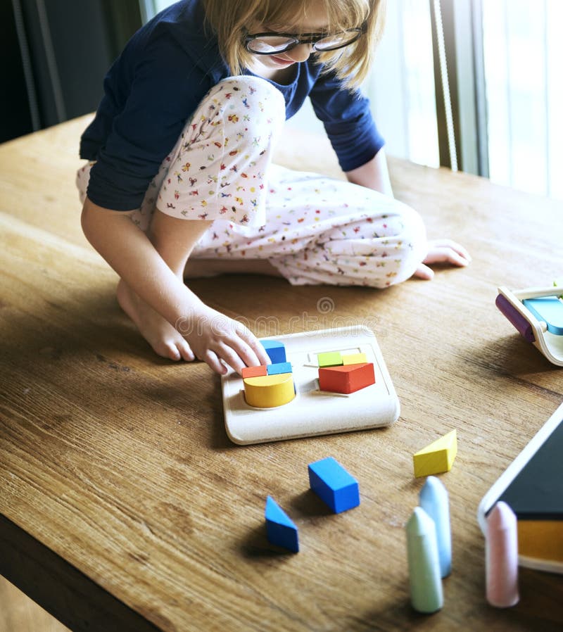 Little Girl Child Development Knowledge Education Concept Stock Image ...