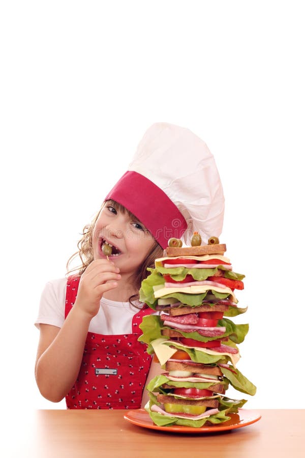 Little girl cook stock image. Image of child, long, little - 35200241