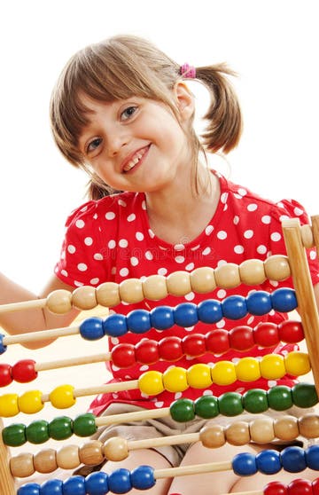 Little girl counting stock photo. Image of lesson, caucasian - 25213698