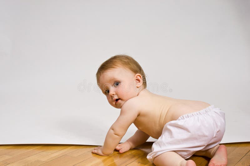 Creeping girl stock photo. Image of creep, female, european - 15596004