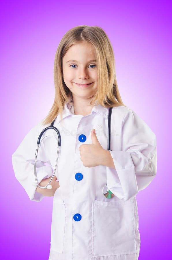 Little Girl in Doctor Costume Stock Photo - Image of baby, healthy ...