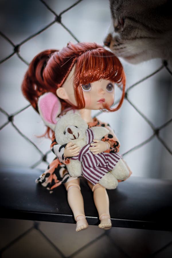 Little girl doll stock image. Image of little, doll - 287063259