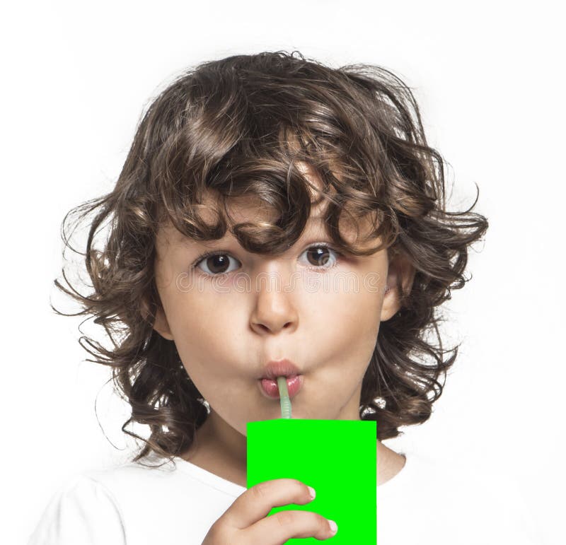 Little girl drinking juce stock image. Image of female - 43788435