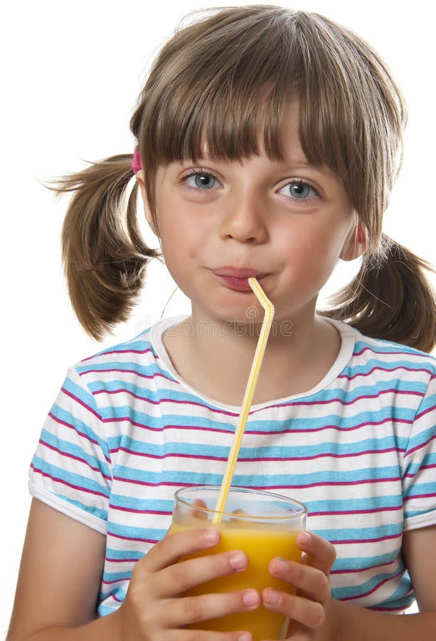 Girl drinking juice stock photo. Image of caucasian, beautiful - 18289360