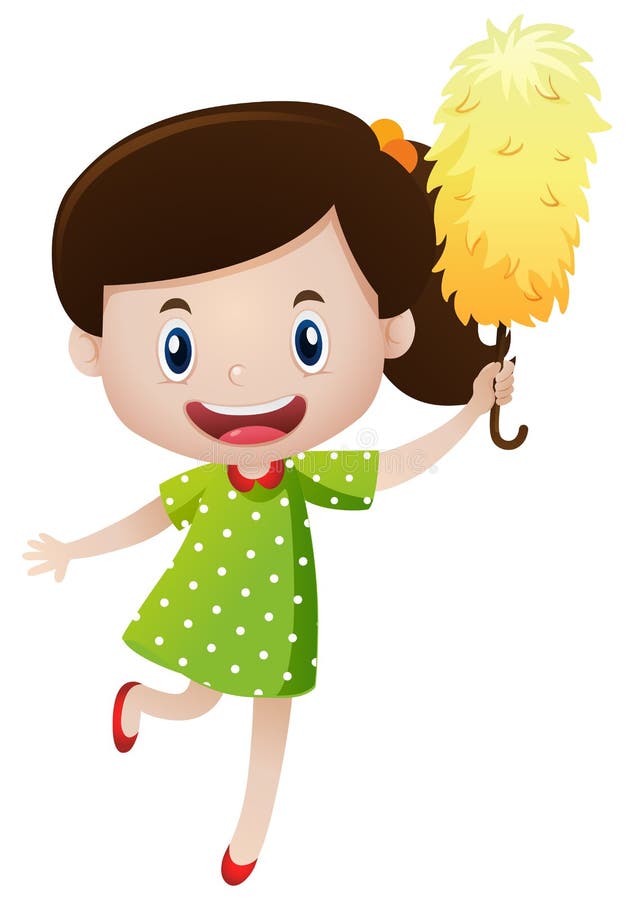 Girl Dusting Stock Illustrations – 315 Girl Dusting Stock Illustrations ...