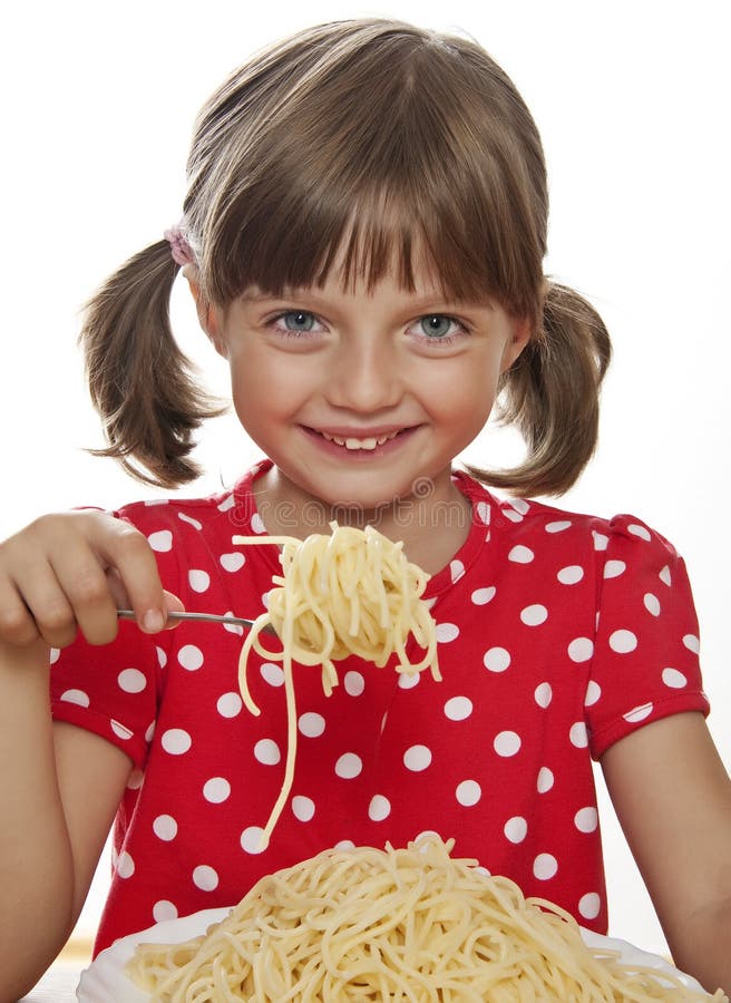 Child having spaghetti stock photo. Image of hungry, eating - 7023444