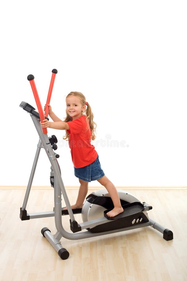 Little Girl Elliptical Trainer Stock Photos - Free & Royalty-Free Stock ...