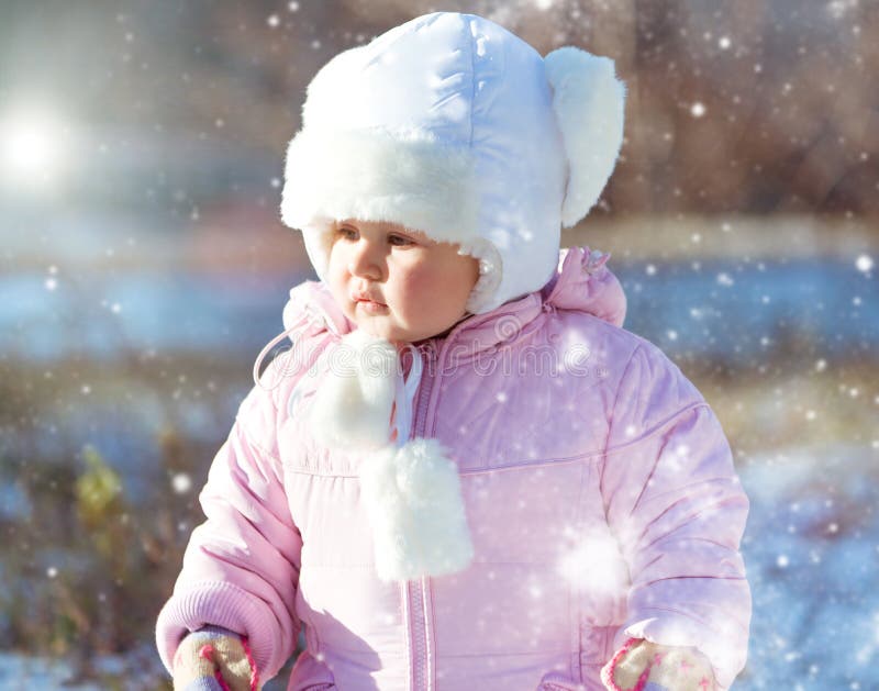 Little Girl Enjoys Arrival Winter Stock Photos - Free & Royalty-Free ...