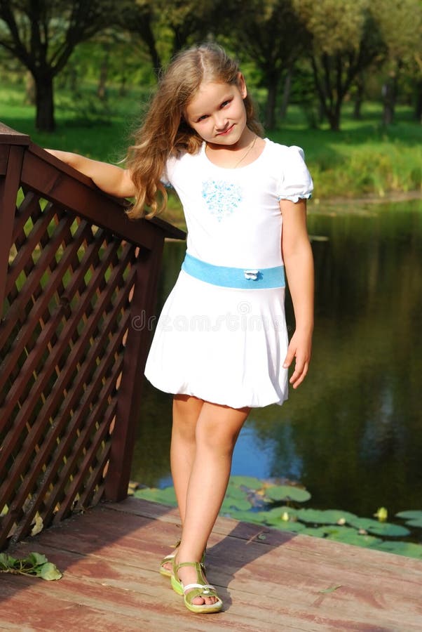 The Little Girl with a Fair Hair Stock Image - Image of beautiful ...