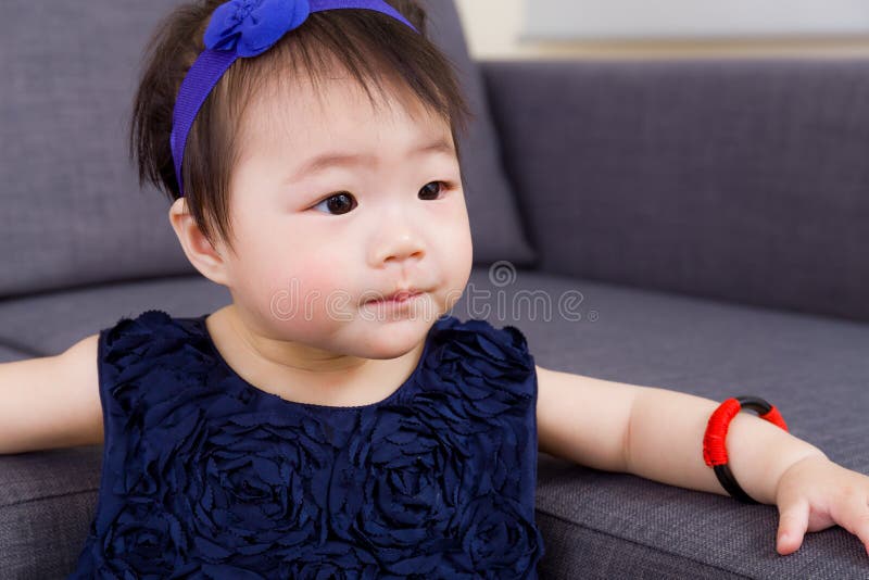 Little girl feel curiosity stock image. Image of newborn - 36845537