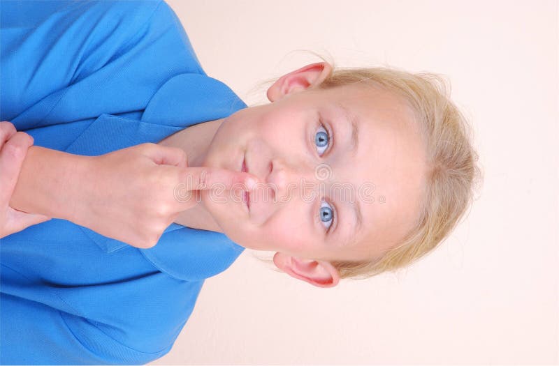 Little Girl Keeping a Secret Stock Photo - Image of kids, alert: 16602982