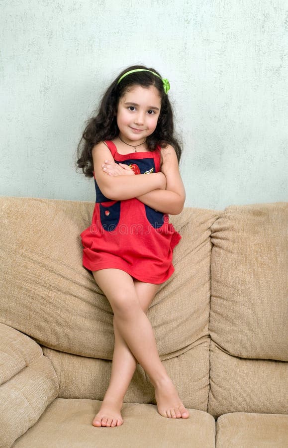 Little Girl and Folded Arms Stock Image - Image of little, funny: 6679997