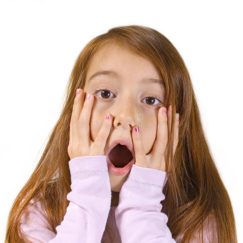 Little girl in fright stock photo. Image of face, studio - 12763994