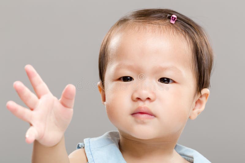 Girl hold hand up stock photo. Image of happy, childhood - 40943888