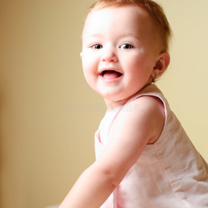 Little girl happy face stock image. Image of innocence - 17543683