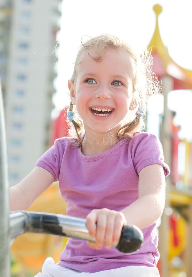Little girl having fun stock photo. Image of childhood - 32139980