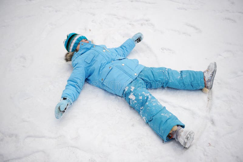 Snow Angel stock photo. Image of frost, girl, clothing - 22988272