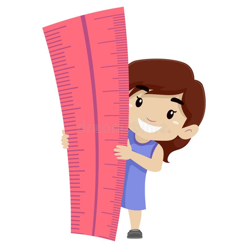 Smiling Girl Ruler Stock Illustrations – 147 Smiling Girl Ruler Stock ...