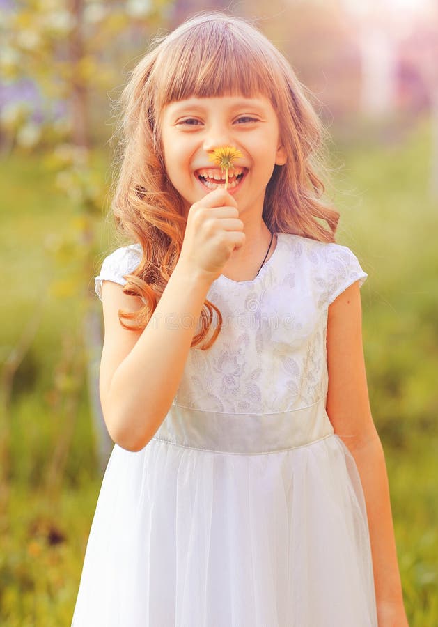 Little girl. stock image. Image of little, dress, enjoyment - 52785011