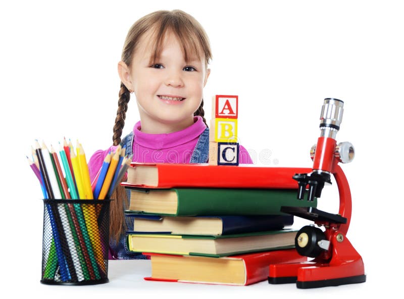 The little girl learn stock image. Image of caucasian - 29791155