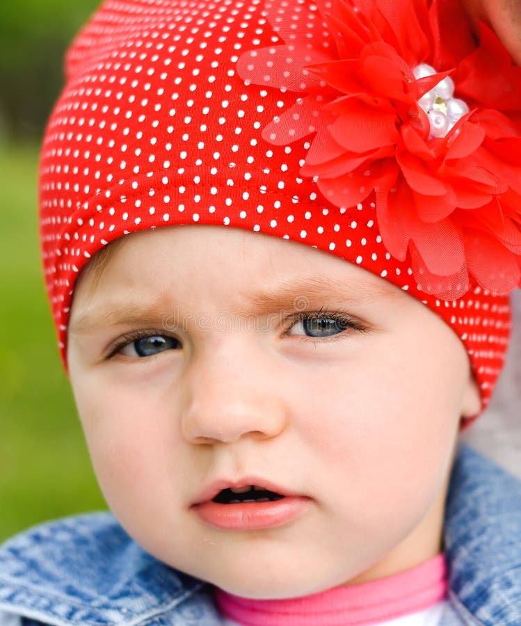 Little Girl Looking Interested Stock Photo - Image of young, caucasian ...