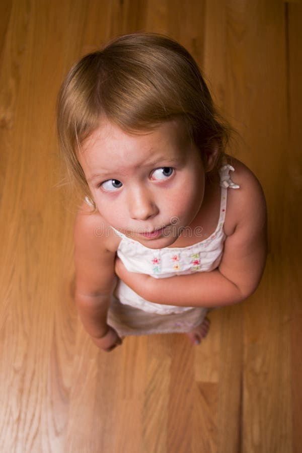 Little girl looking up stock photo. Image of caught, child - 1054984