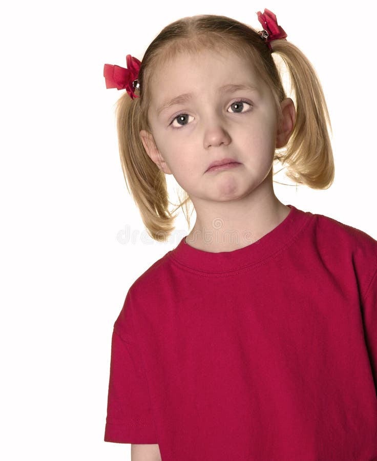 Little Girl Making Faces stock photo. Image of pouting - 6640916
