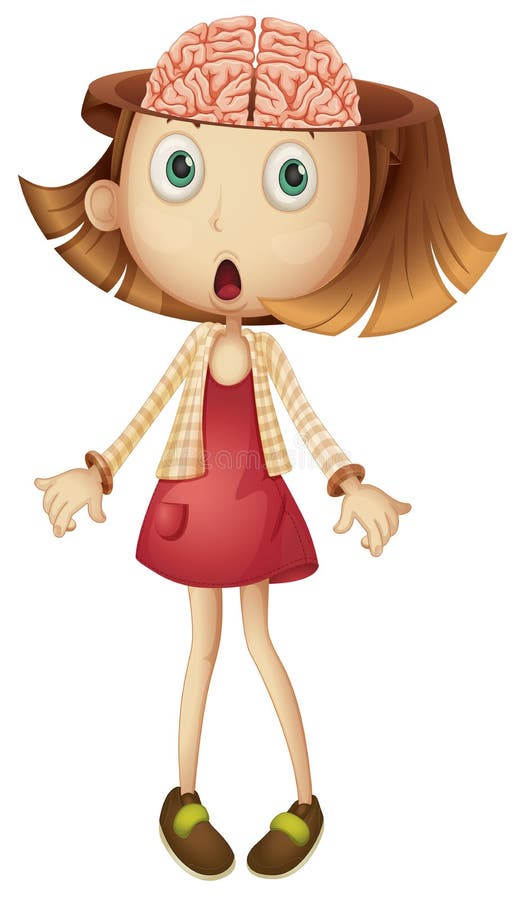 Girl brain stock vector. Illustration of music, idea - 31874480