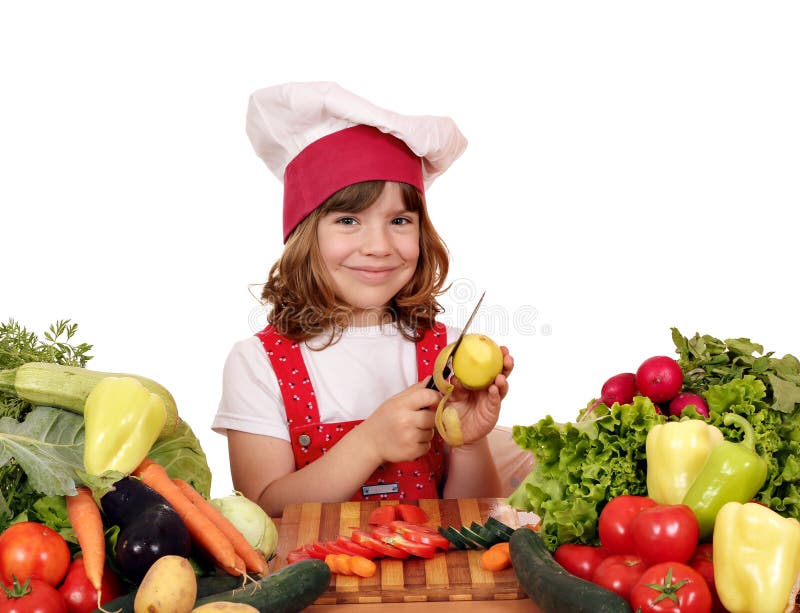 Young Smiling Chef Peeling Potatoes Stock Photos - Free & Royalty-Free ...