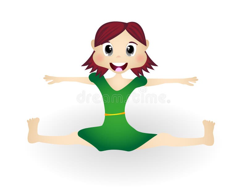 Cheerleader Splits stock illustration. Illustration of humor - 41886002