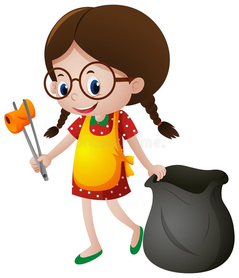 Picking Trash Up Stock Illustrations – 756 Picking Trash Up Stock ...