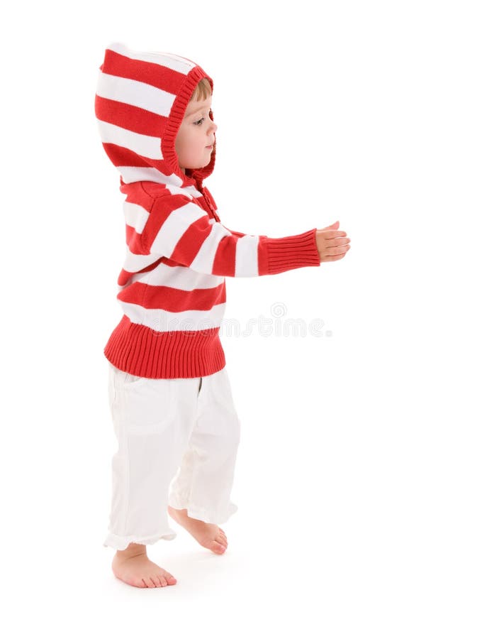 Little girl stock photo. Image of extending, happy, hand - 42164360