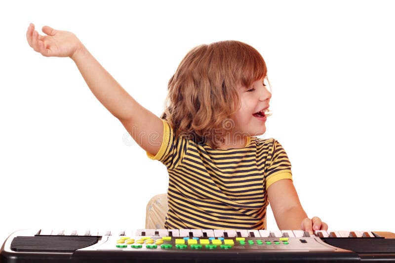 Little girl play music stock image. Image of music, childhood - 26698725