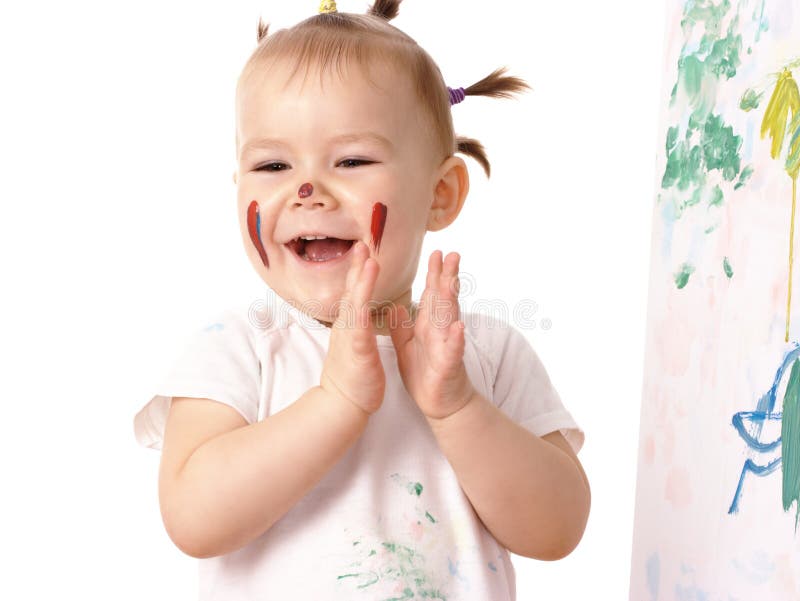 Little boy clapping hands stock photo. Image of childhood - 54746844