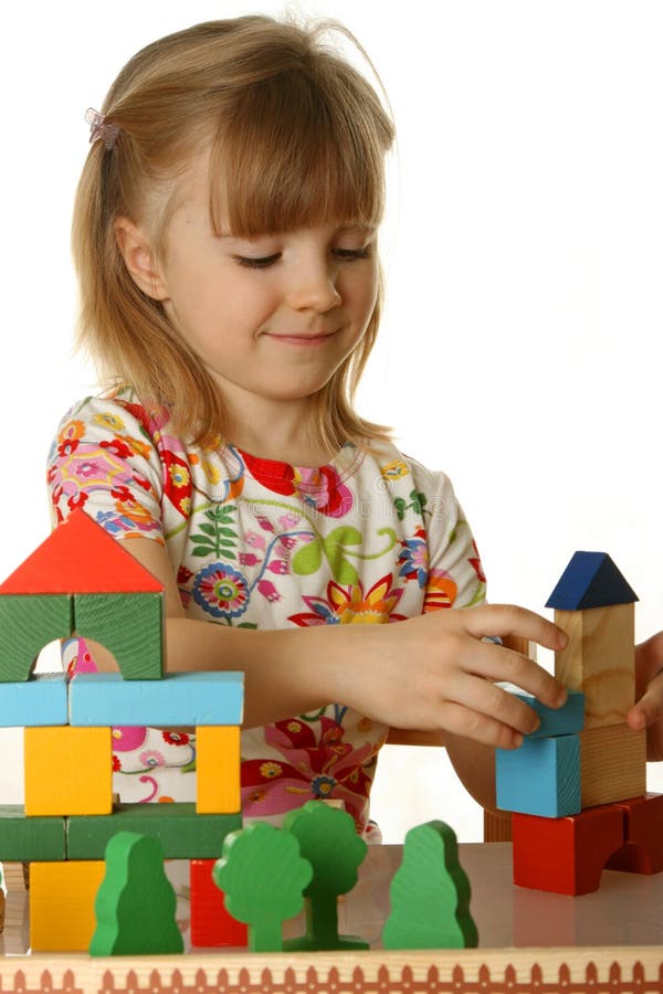 Little girl playing stock photo. Image of development - 8009202